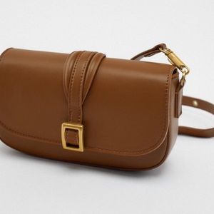 Zara | Bags | Zara Caramel Brown Buckle Crossbody Bag Nwt | Poshmark